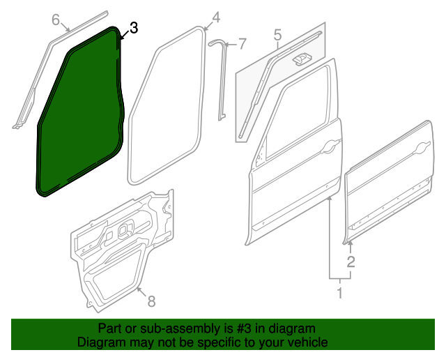 Genuine OEM Door Weather-Strip Part# LR013938 Fits 2003-2012 Land Rover ...