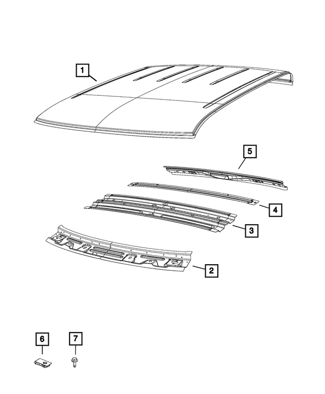 2019-2024 Ram Roof Panel 68534418AA | Mopar eStore