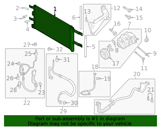 2017-2019 Ford Fusion Condenser HS7Z-19712-B | Ford OEM Parts Outlet