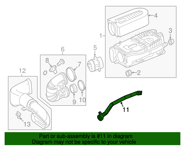 2013-2016 Mercedes-Benz Vent Hose 651-010-15-82 | MB OEM Parts