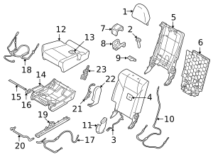 2022-2024 Mitsubishi Headrest Guide 6971A746XA | Mitsubishi Parts Warehouse