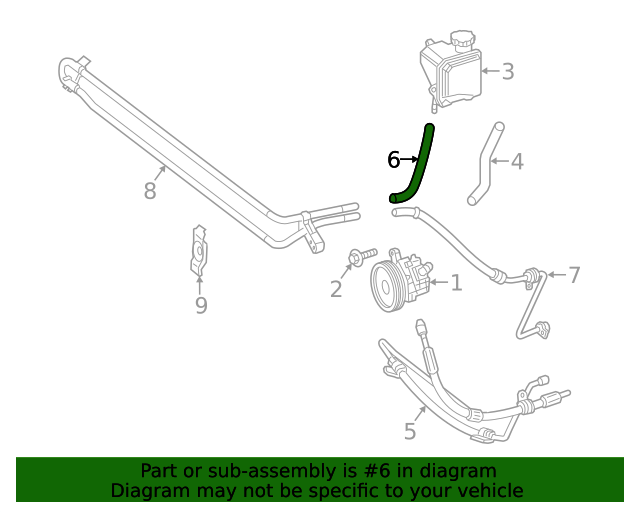 2010-2022 Mercedes-Benz Power Steering Return Hose 906-466-04-81 | MB ...