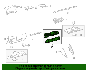 55670-24070-C0 - Center Grille 2015 Lexus | Lexus Parts Outlet