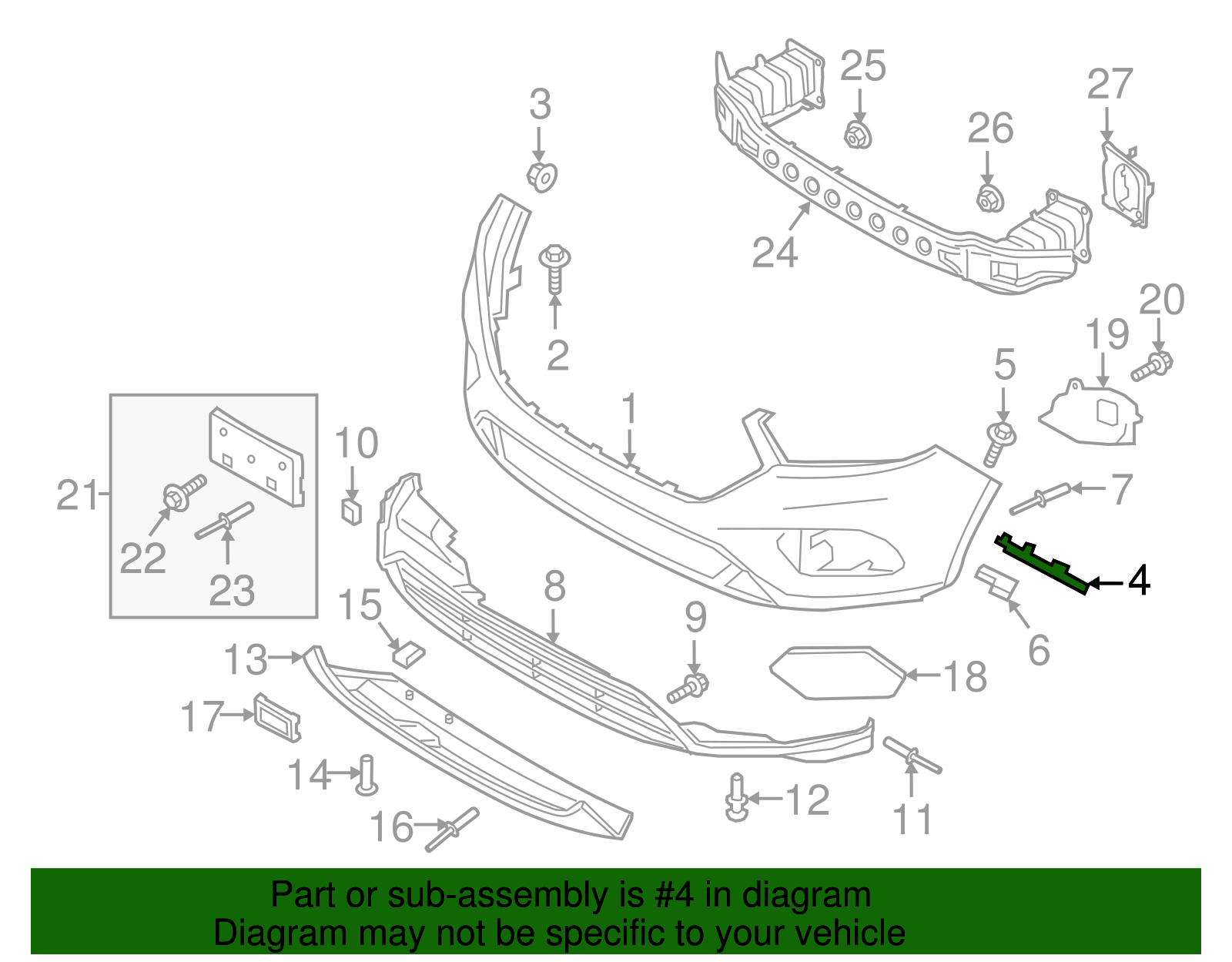 GJ5Z-17C947-AA - Side Bracket 2017-2019 Ford Escape | Ford Parts Direct