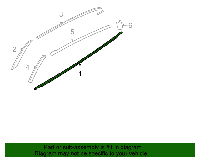 82821-4RA0A - Door Belt Molding 2016-2023 Nissan Maxima ...
