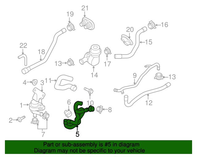 8K0-819-334 - Hose Assembly 2008-2010 Audi A5 Quattro | Audi OEM Parts