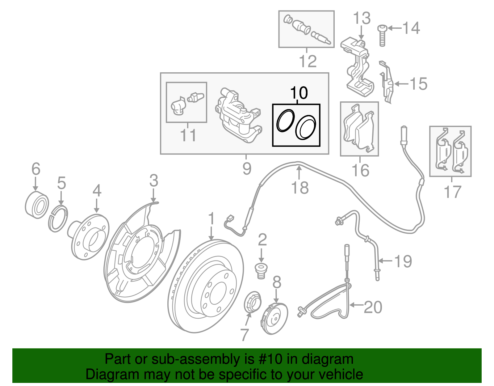 Genuine BMW 34-21-6-850-859 | Caliper Overhaul Kit | FREE Shipping on ...