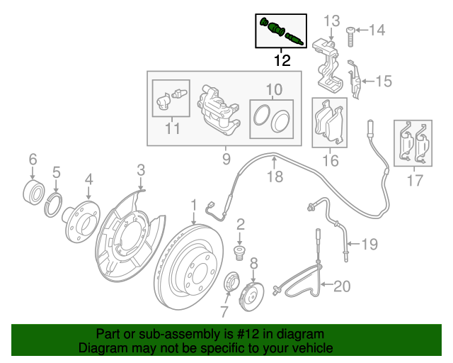 34412354195 - 2011-2021 BMW Disc Brake Caliper Pin Boot Kit (34-41-2 ...