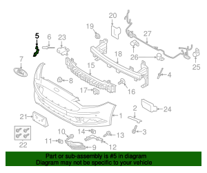 2017-2019 Ford Fusion Bumper Brace - Passenger Side (RH) HS7Z-17C947-A ...