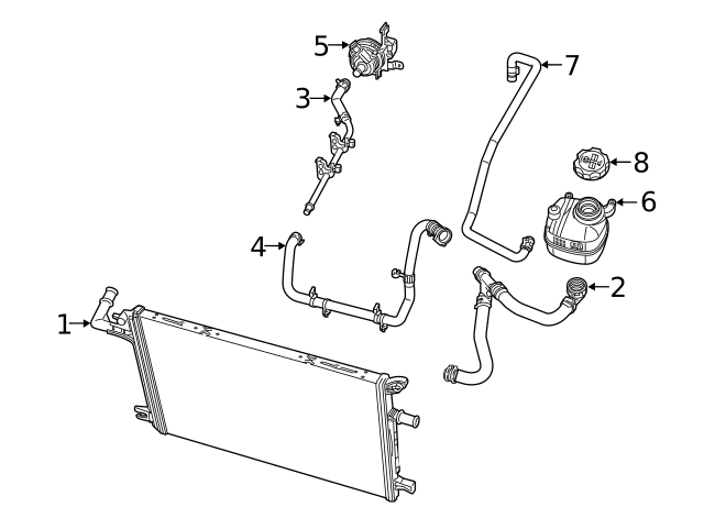 2018-2020 Jeep Wrangler Outlet Hose 68280789AC | TascaParts.com