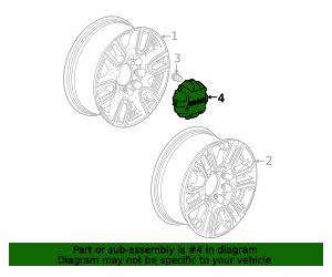 2020-2021 GMC Front and Rear Wheel Trim Cap 23378308 | TascaParts.com