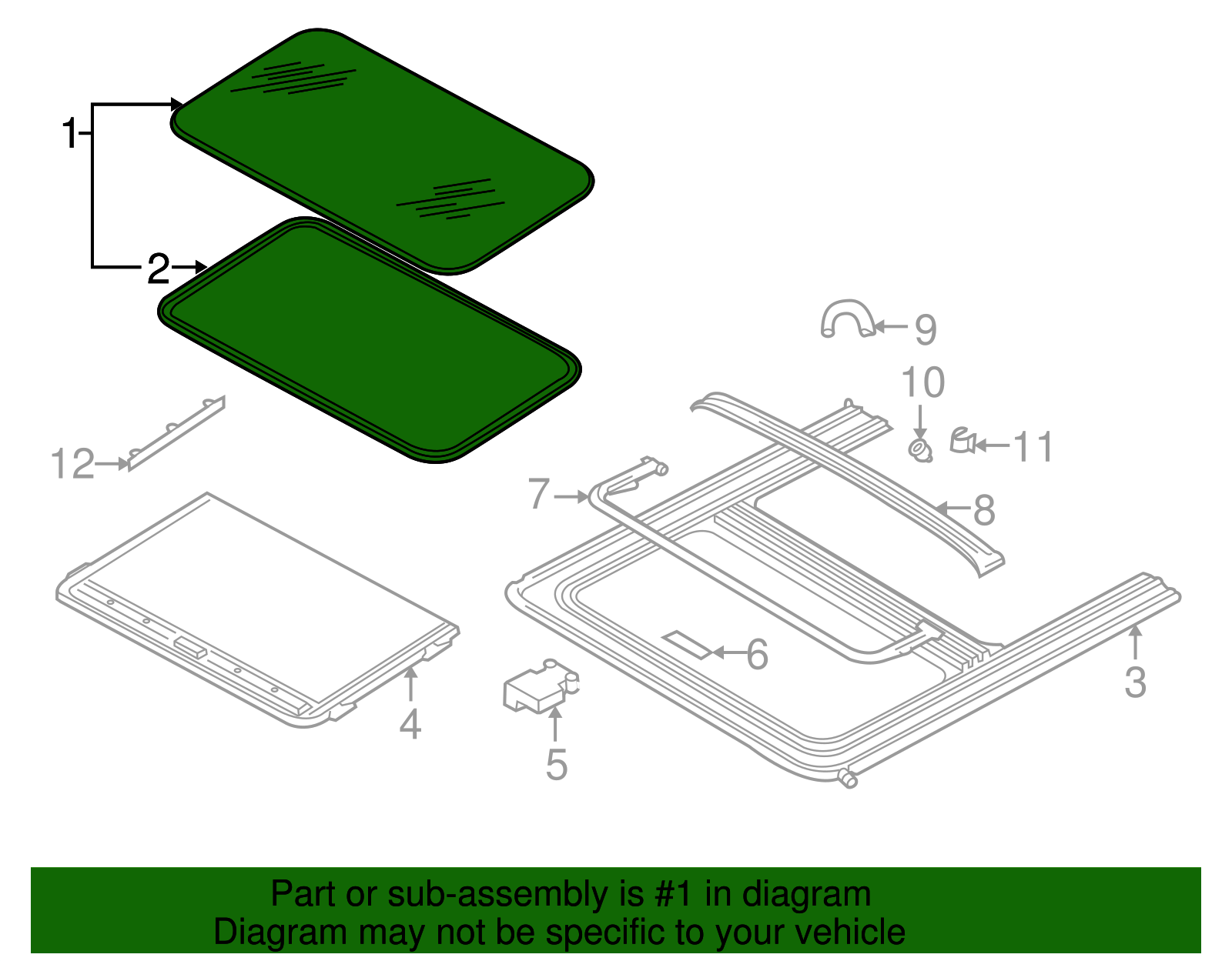 8D0-877-071-A - Glass Assembly 1996-2002 Audi | Audi OEM Parts