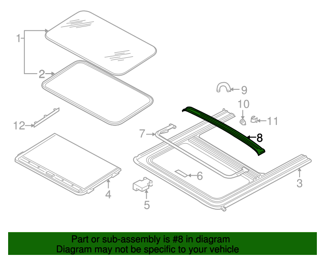8D0-877-633-C - Drip Channel 1996-2002 Audi | Audi OEM Parts