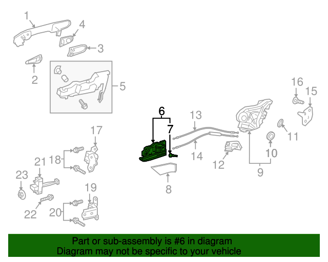 2018-2024 Toyota Handle, Inside 69205-06120-C0 | Toyota Parts Center