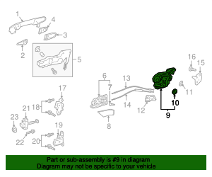 69050-02340 - Door Lock Actuator Motor - 2014-2020 Toyota | Toyota ...