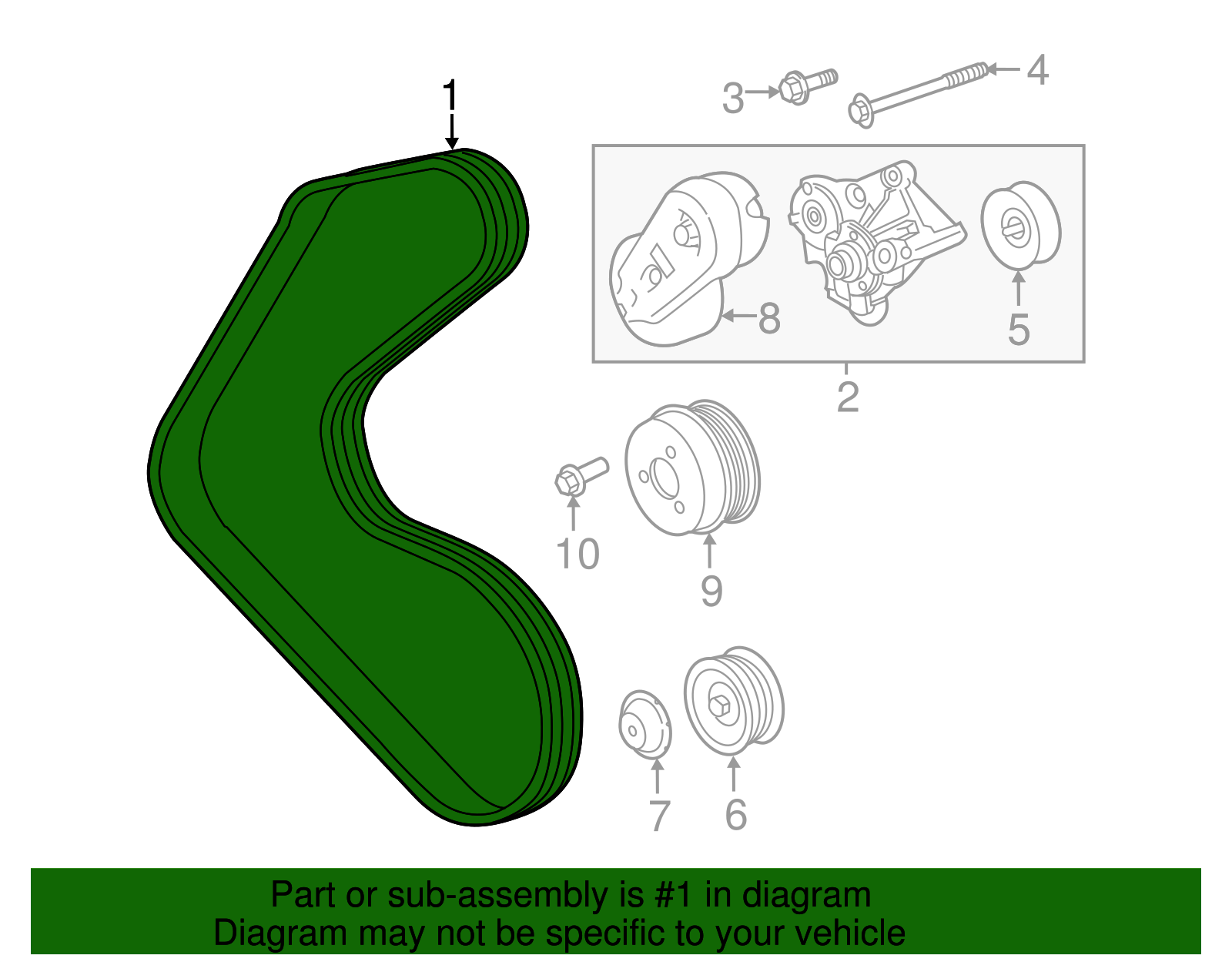 Genuine Belt for 2014-2024 Land Rover | Land Rover Part# LR184650 ...