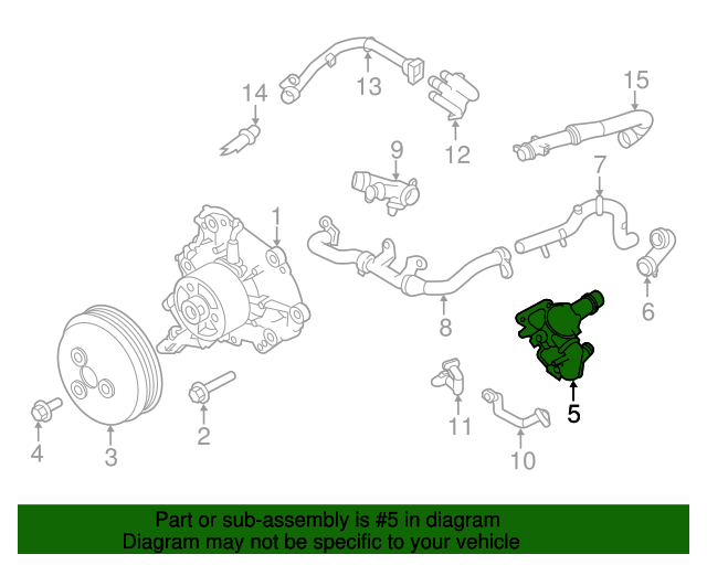 Genuine OEM Engine Coolant Thermostat Kit Part# JDE39956 Fits 2018-2021 ...