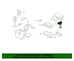 77930-S9A-A91 - Sensor Assembly Front Crash - 2005 2006 Honda CR-V ...