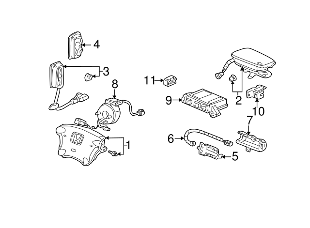 2005-2006 Honda CR-V Clock Spring 77900-S9A-A61 | BuyHondaPart.com