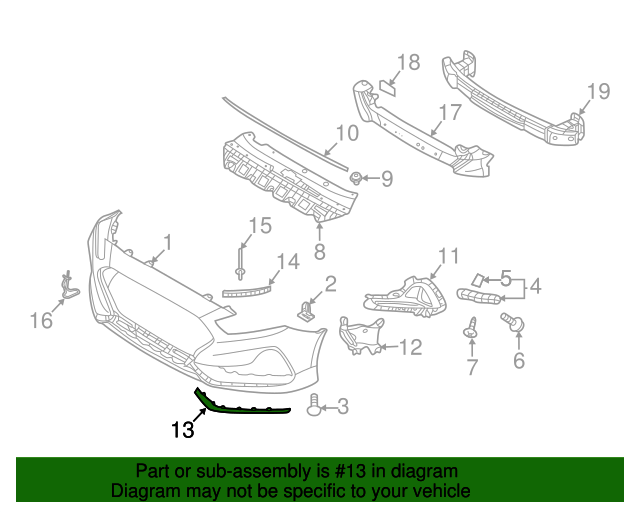 2018-2019 Hyundai Sonata Lower Molding 86552-E6700 | OEM Parts Online