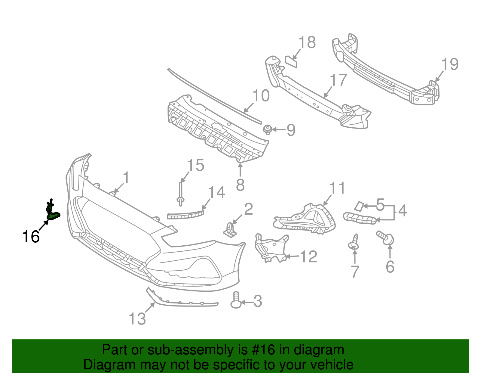 2018-2019 Hyundai Sonata Tow Eye Cap 86517-E6700 | Hyundai Wholesale Direct