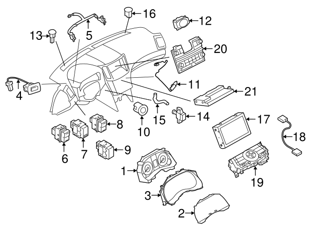 2016-2017 Infiniti QX50 Control Panel 25391-1WW1A | Infiniti of Orland Park