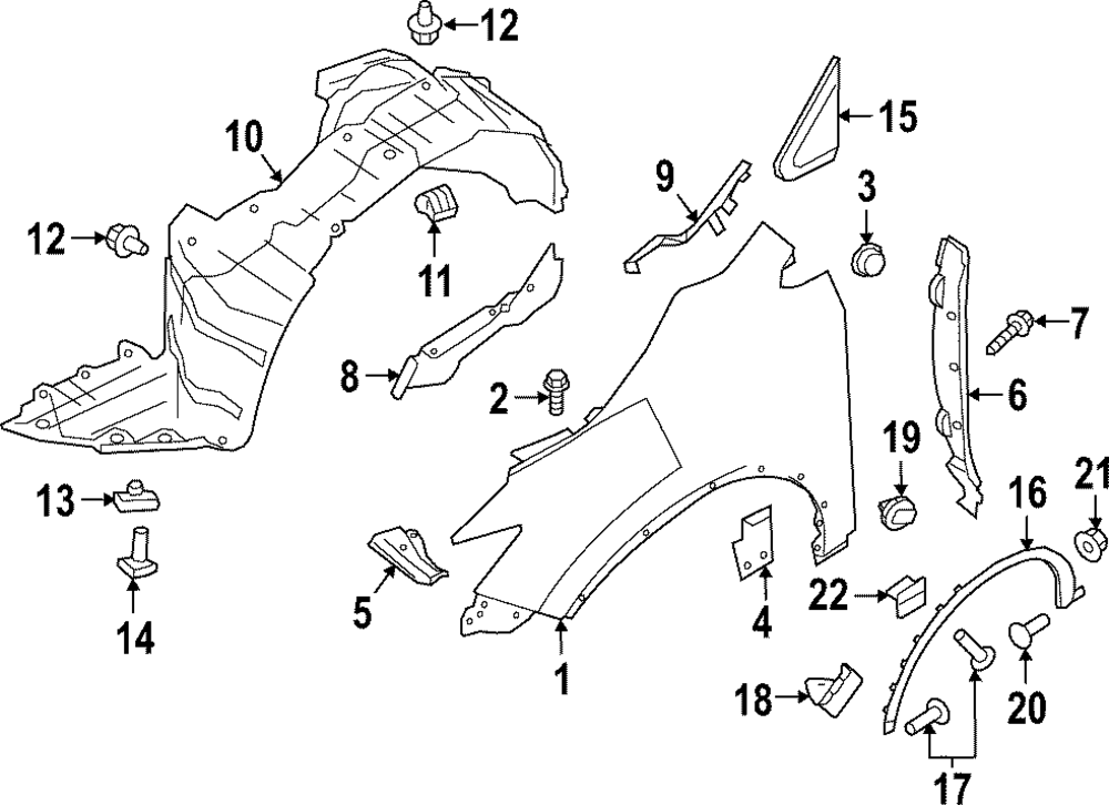2015-2024 Nissan Murano Fender Liner 63840-9UF0A | My Nissan Part