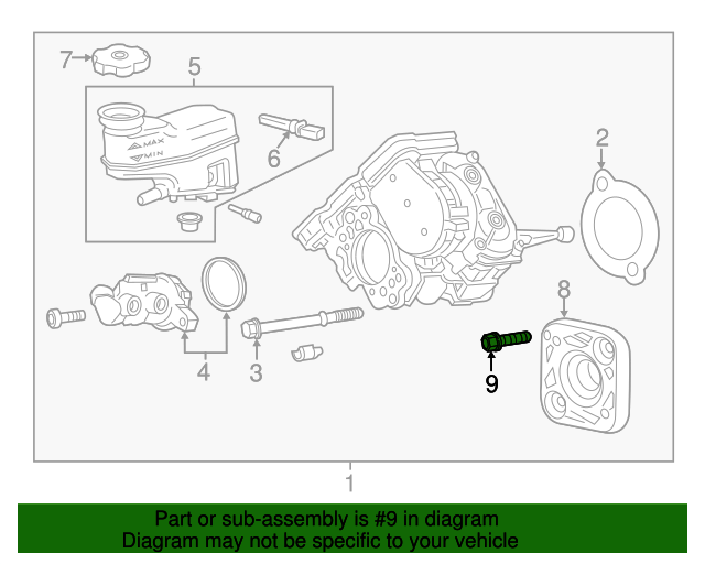 2016-2019 Chevrolet Malibu Power Brake Booster Support 23270765 ...