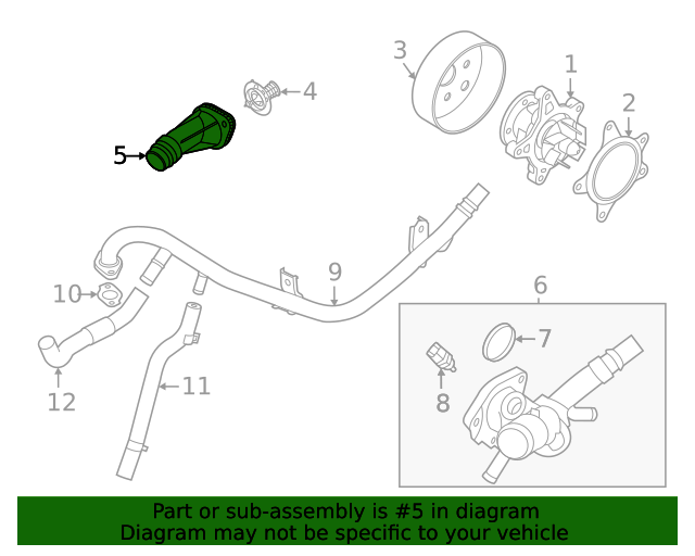2020-2021 Kia Thermostat Housing 25631-2B057 | OEM Parts Online