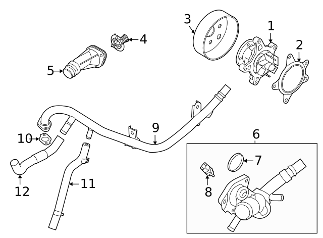 2021-2022 Kia Soul Radiator Coolant Hose 25414-K0001 | TascaParts.com