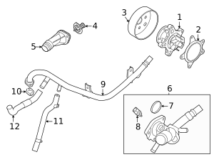 25457-2B711 - Water Pipe 2020-2021 Kia Soul | Kia.Parts Store