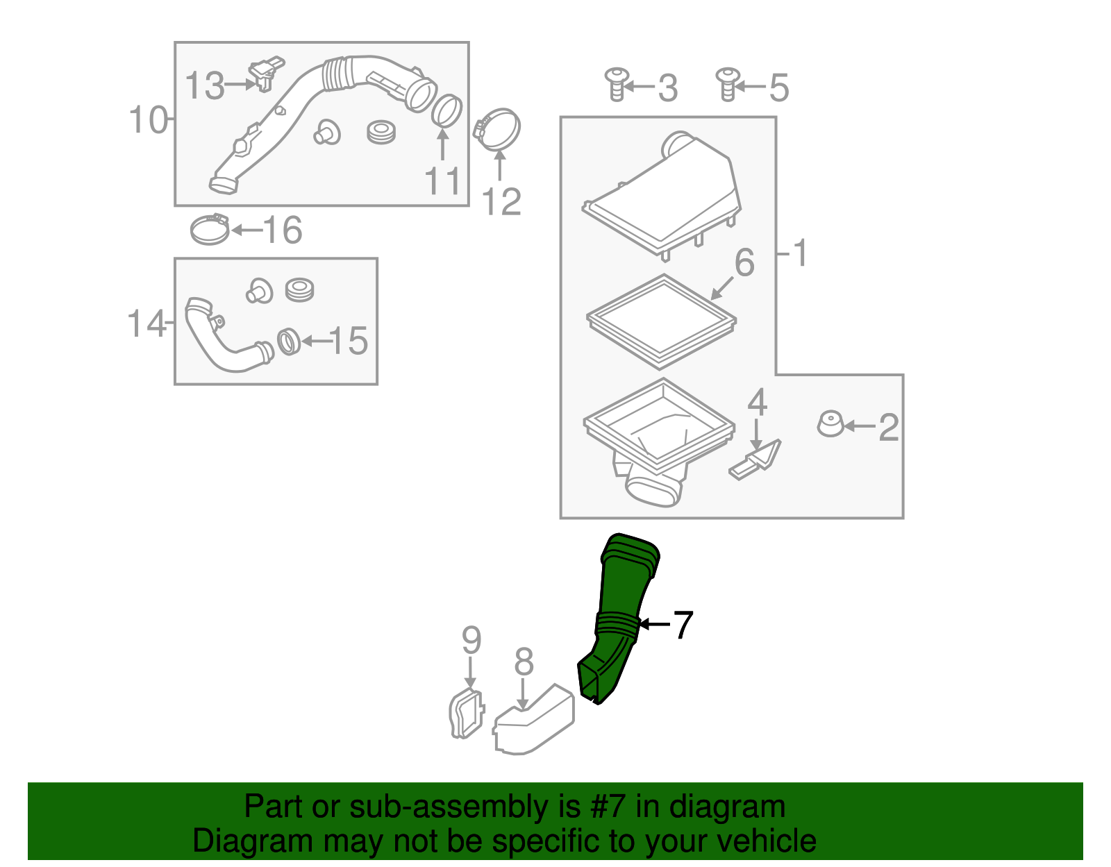 13717582310 - 2010-2019 BMW Intake Tube (13-71-7-582-310) | BMW of ...