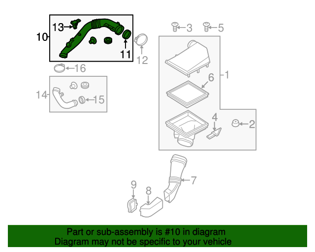 13-71-7-583-726 - Upper Duct - 2010-2017 BMW | BMW Parts Exchange