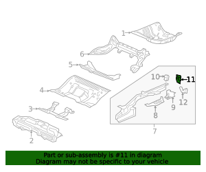 2016-2021 Honda Bracket, L Rear Bumper Beam 65669-TBA-305ZZ | OEM Parts ...
