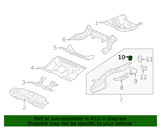 OEM 2016-2022 Honda Rail Assembly Gusset 65676-T20-A00ZZ | Honda ...