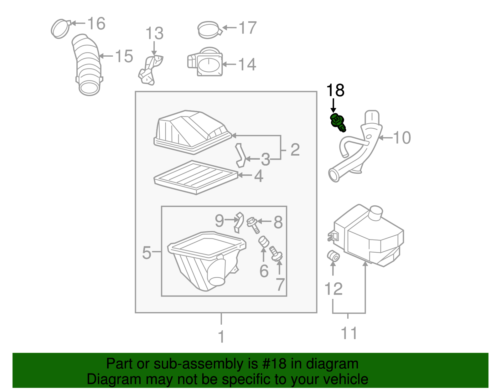 1993-2006 Nissan Air Intake Temp Sensor 22630-1B00A | Bill Kay Nissan Parts