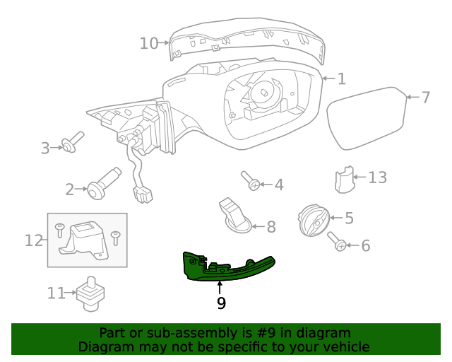 2020-2023 Land Rover Range Rover Evoque Turn Signal Lamp LR114758 | OEM ...