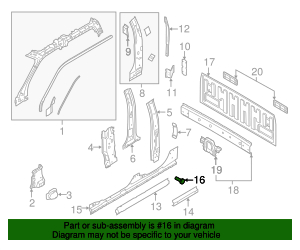 Genuine OEM Ford Part - Inner Rocker Bolt W716976-S439 | Genuine OEM ...