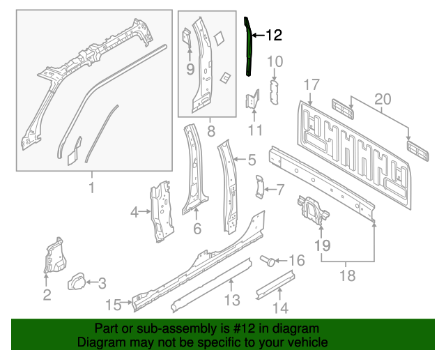 Genuine OEM Ford Part - Panel Extension FL3Z-15278A97-A | Genuine OEM ...