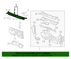 2007-2014 GM Black Air Inlet Grille Panel 25872303 | AutoNationParts.com