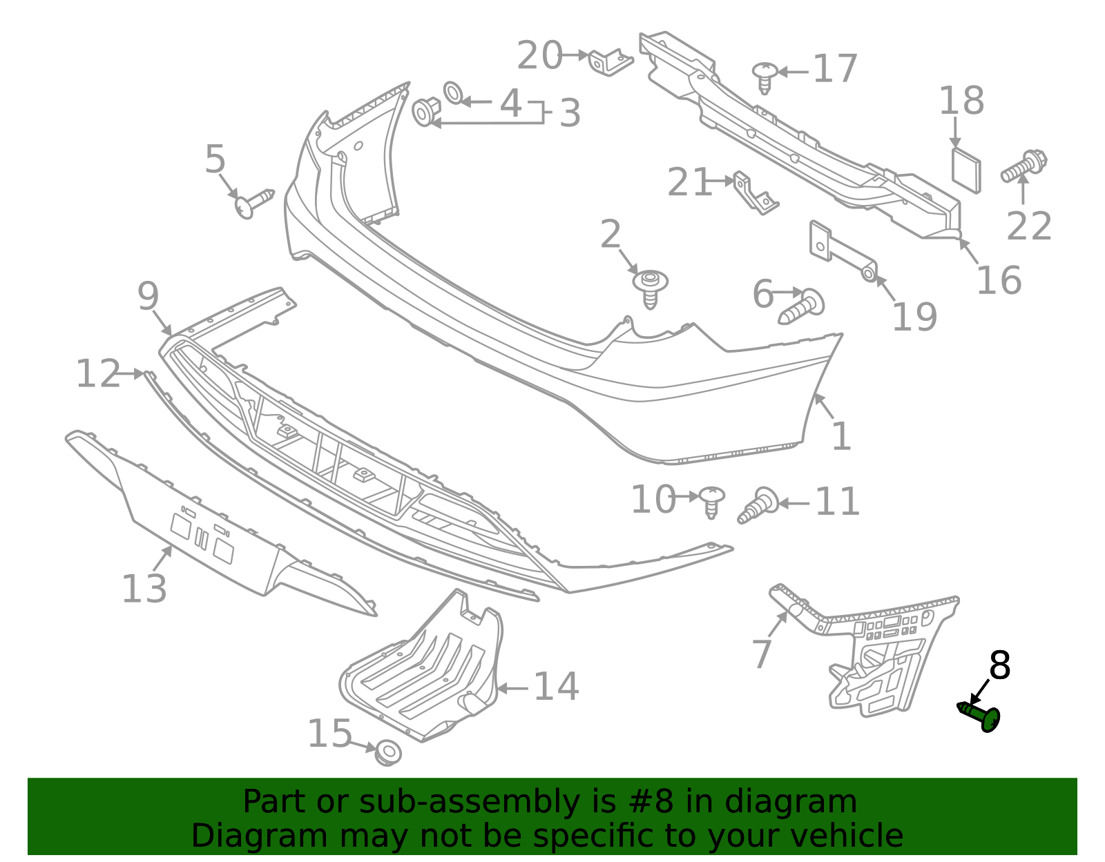 2020-2023 Hyundai Sonata Bumper Cover Screw 12210-06257-K | World OEM ...