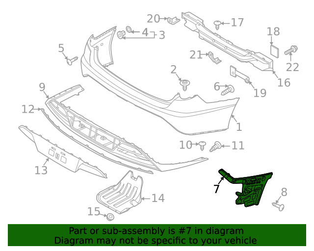 2020-2023 Hyundai Sonata Bumper Cover Bracket 86652-L1300 ...