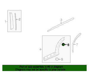 DYC500110 - Wheel Flare Clip - 2010-2016 Land Rover LR4 | Land Rover ...