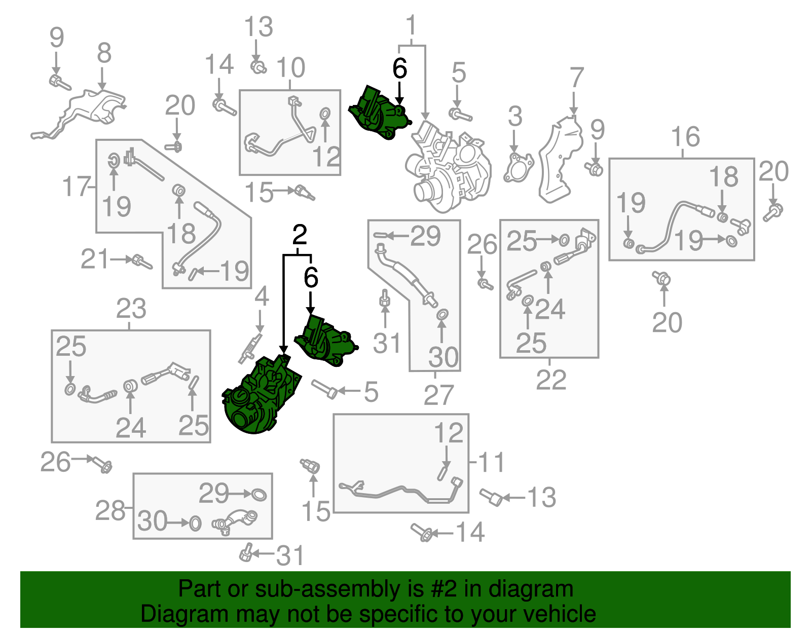2017 Ford F-150 Turbocharger HL3Z-6K682-B | Ford OEM Parts Online