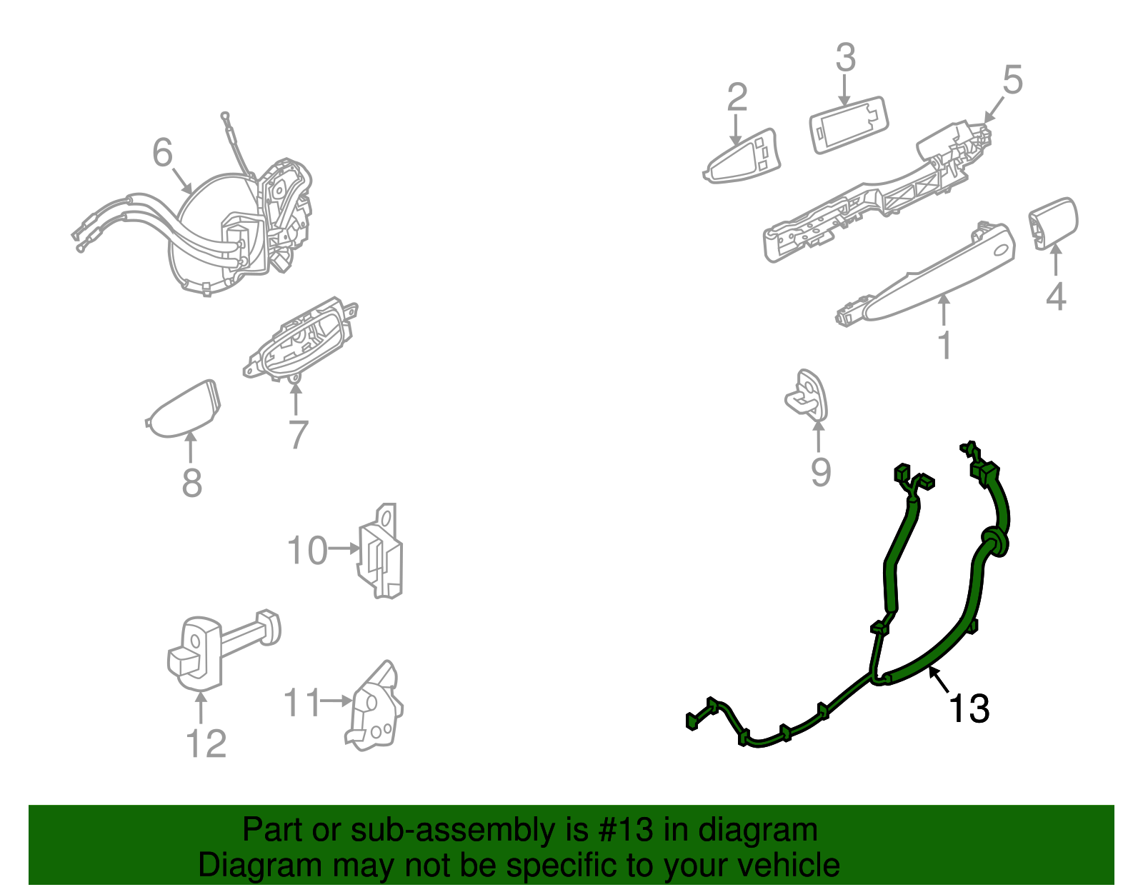 24127-3KA0A - Door Wiring Harness 2013-2020 Nissan Pathfinder ...