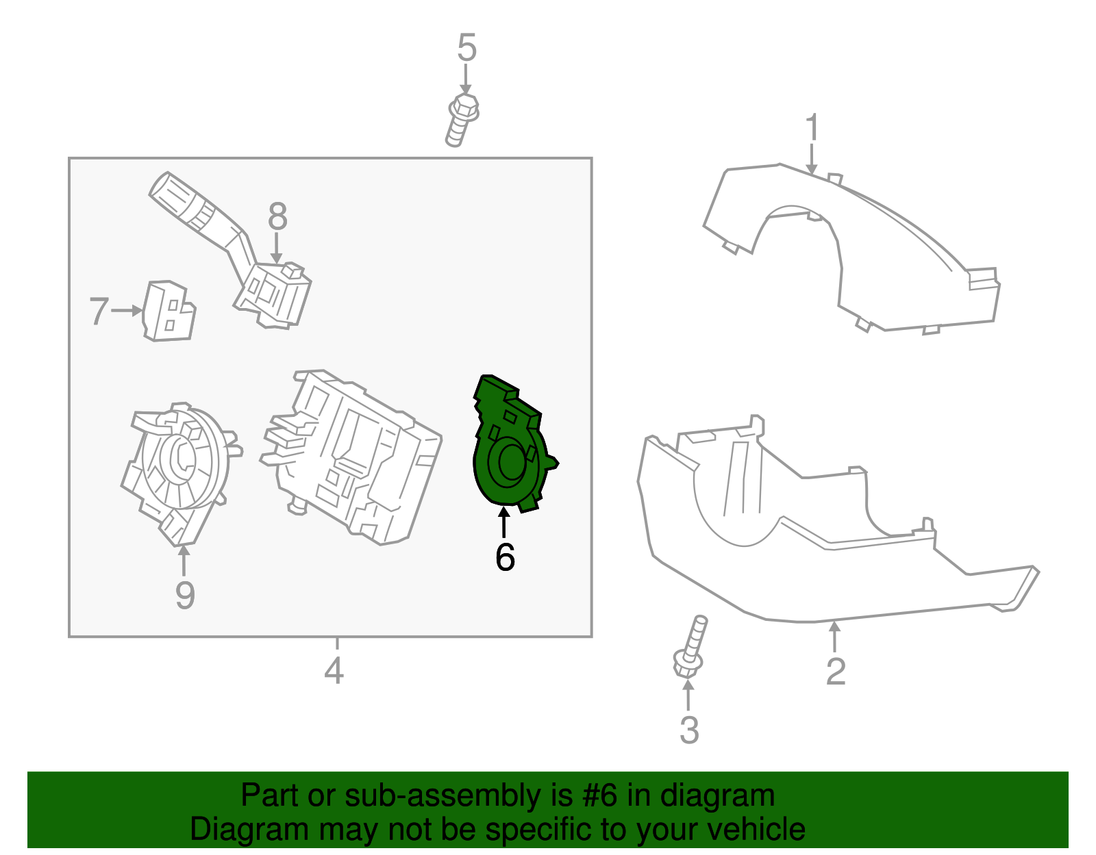 2011-2016 Ford | Steering Wheel Position Sensor | BB5Z-3F818-A | Walls ...