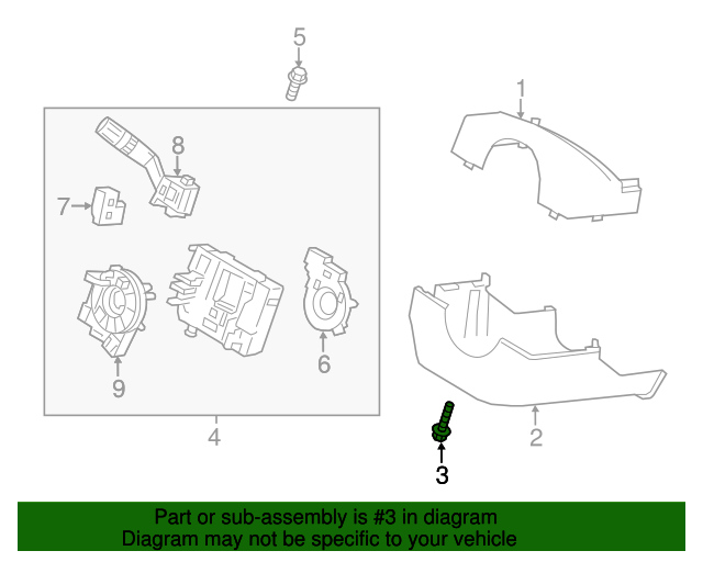 2009-2019 Ford Lower Column Cover Screw -W713507-S424 | TascaParts.com