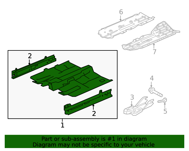 2016-2020 Honda Civic Floor Pan 65100-TBG-315ZZ | Cheaper Honda Parts