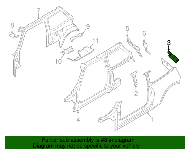 2014-2022 Mini Cooper Rear Pillar 41-00-7-387-977 | The BMW Mini Part Store
