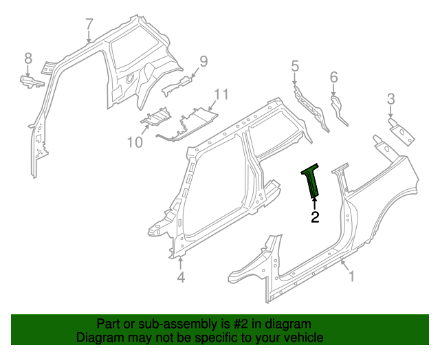 41-00-7-387-975 - Center Pillar - 2014-2022 Mini Cooper | BMWPartsHub